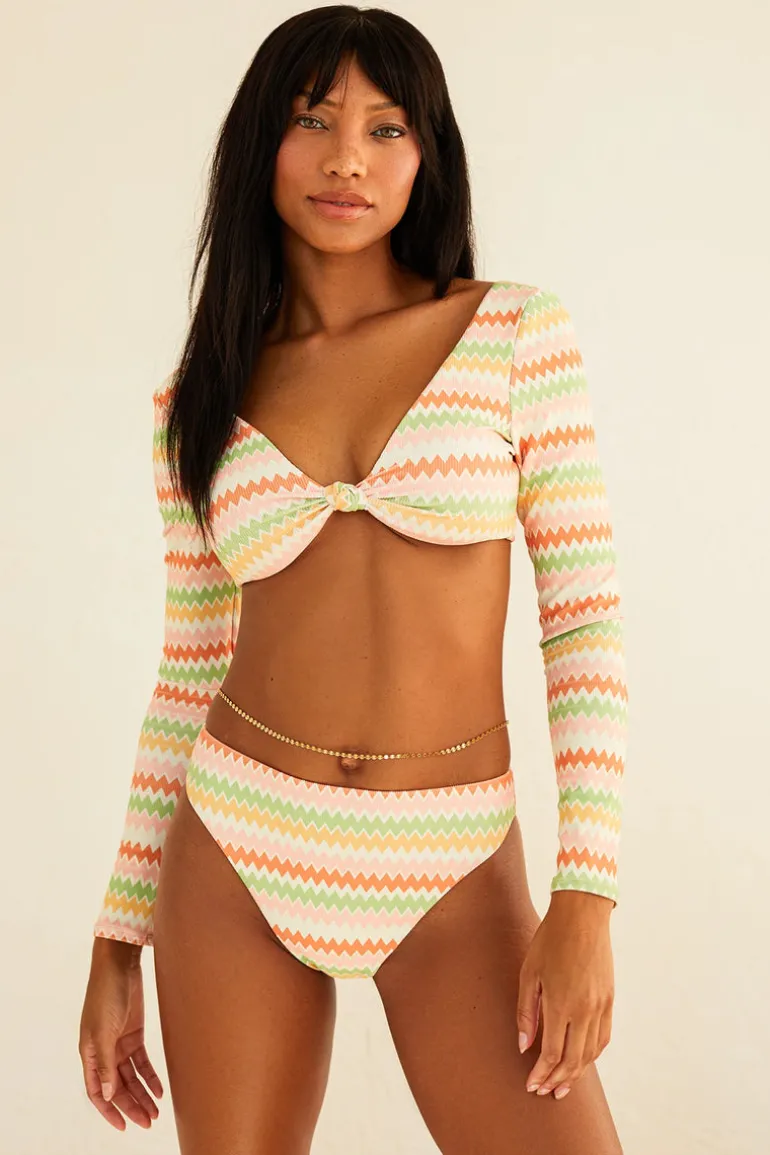 Bianca Long Sleeve Bikini Top - Dippin' Daisy's Bikinis
